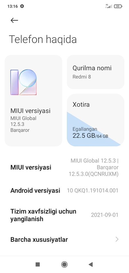 Redmi 8 srochni sotladi