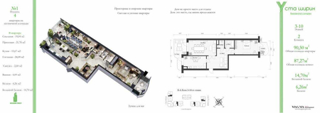 Продаётся 3х ком/7/11 квартира в Жк Modern Stroy