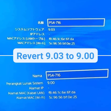 PlayStation 4  / Fat Slim Pro Downgrade verciya pasaytirish.