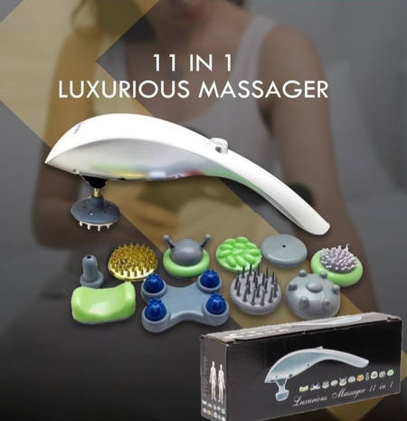 Массажер для тела Luxurious massager  с 11 насадками
