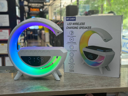 Smart Light Sound Machine с беспроводной зарядкой 15W c колонкой