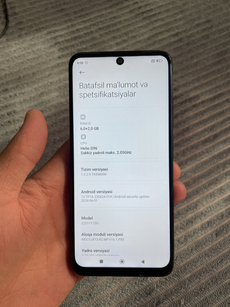 Redmi note 11c qora rang 6/128 srochna sotilvoti