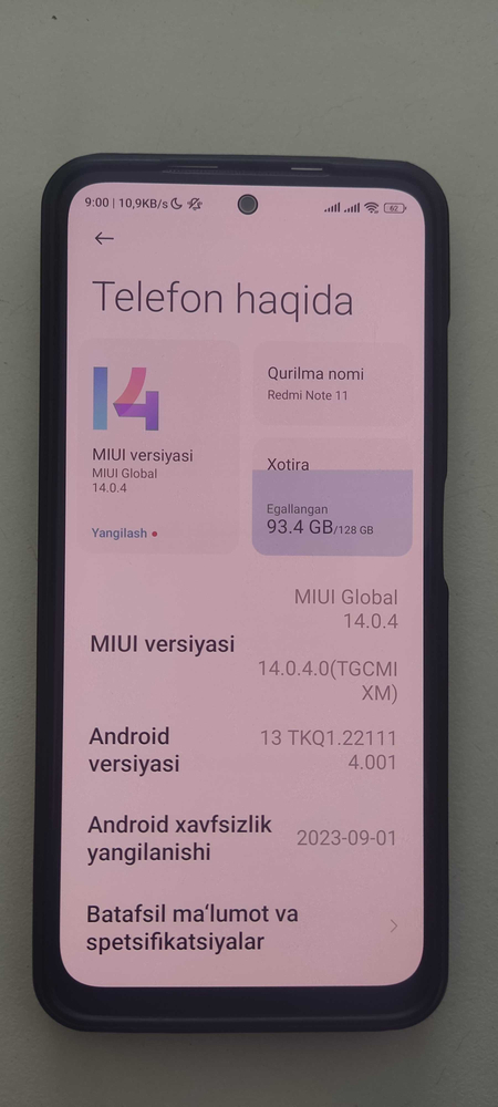 REDMI NOTE 11 MI 6/128