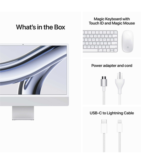 Apple iMac M3 chip Silver 8/256GB 24” Retina 4,5K