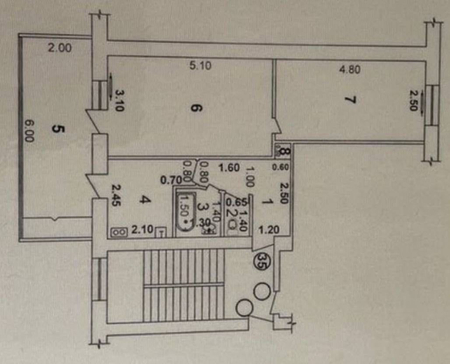 Ттз-2. 1-Комн. 1-Этаж. 38м². Панельный. Ттз. Феруза. Ялангач.