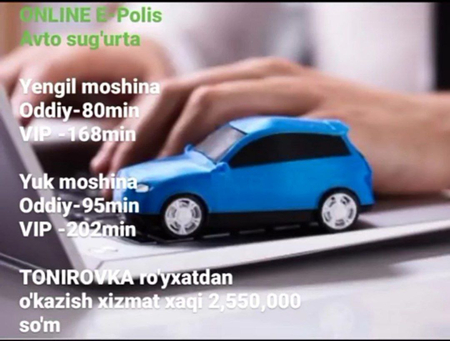Online ishonchnoma, sugurta, tanirovka ruxsatnoma,