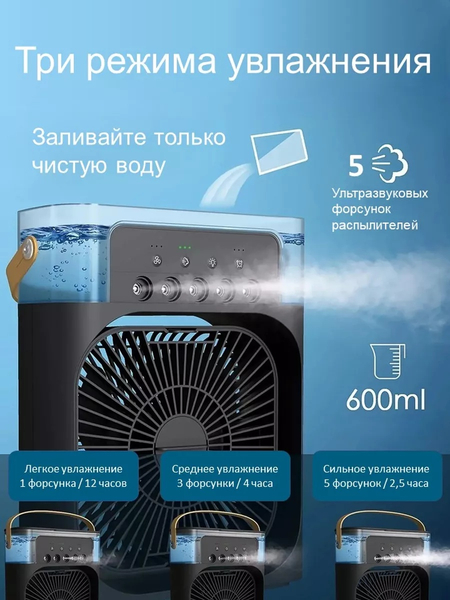 Мини воздухоохладитель комнатный мобильный охладитель 3 в 1