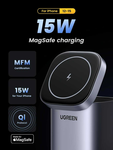Подставка для зарядного устройства UGREEN MagSafe, Nexode 100W