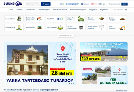 EAUKSION оркали савдода катнашмохчимисиз унда мурожаат килинг!