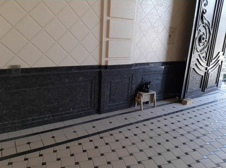 Soklga devorga granit mramor travertin ishlari