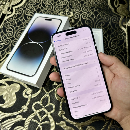 iphone 14pro Max 256gb Sim black full komplekt 100% !!