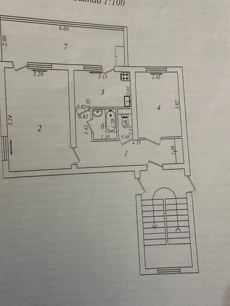 Ракат 2комн/3/4, 60м² кирпич, балк 2*3, меб +тех Ор-р: Офис Акай Сити
