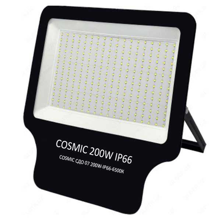 Прожектор светодиодный  COSMIC СДО 07 200W-IP66-6500K-Черный