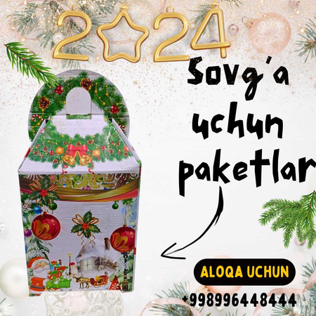 Yangi yil uchun sovg'a paket va karobkalari optom