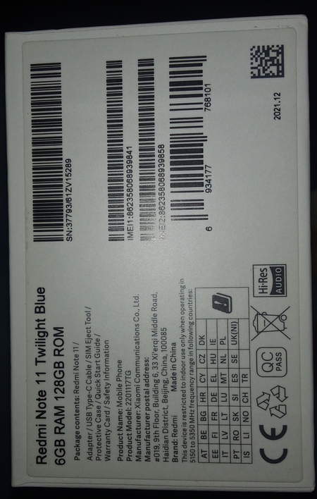Redmi Note 11 Twilight Blue 6/128