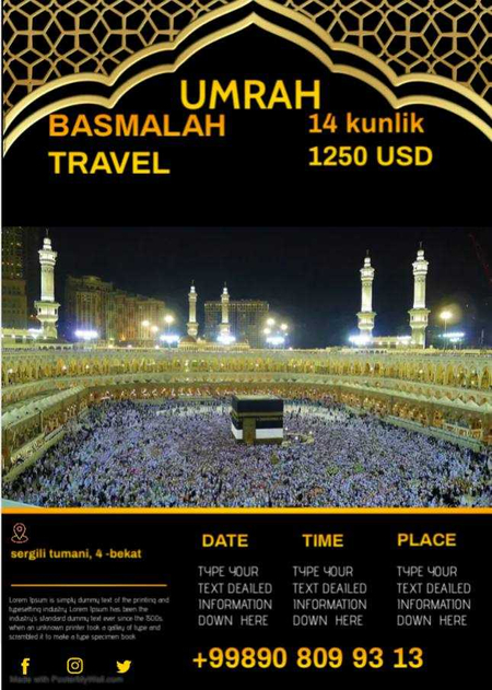 UMRA safari avgust sentabr КОМФОРТ paketlar 1250USD