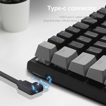 E-YOOSO Z11 USB 60% мини Механическая игровая клавиатура 61 клавиша