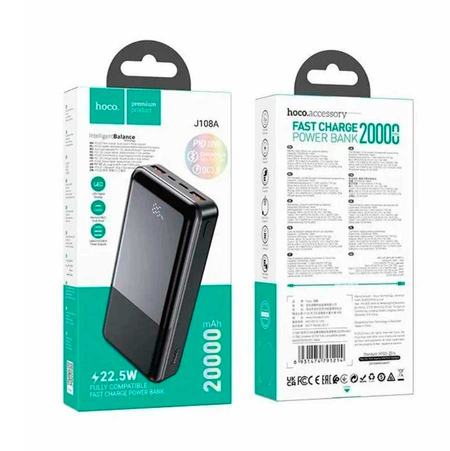 Повербанк Hoco J108A 20000 mAh с быстрой зарядкой 22,5W +ДОСТАВКА!