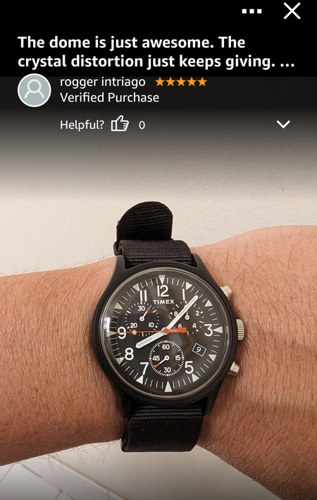 Timex MK1 chronograph watch