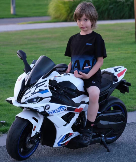 Детский мотоцикл BMW s1000 с электродвигателем | новое в упаковке