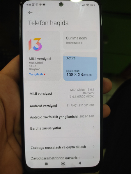 Redmi nor 11  4/128