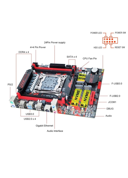 Материнская плата Atermiter X99 Intel  Xeon E5 2640