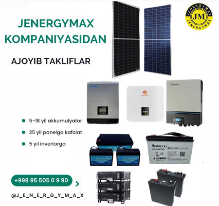 Quyosh panellari | Quyosh panel | Солнечная панель | от JENERGYMAX