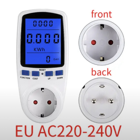 Digital LCD Power Meter Wattmeter Socket Wattage Kwh Energy Analyzer