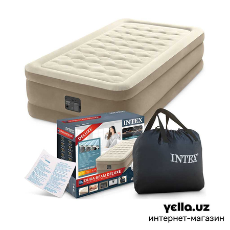 Новая надувная кровать Intex 64426 “Ultra Plush” (99х191х46) до 136кг