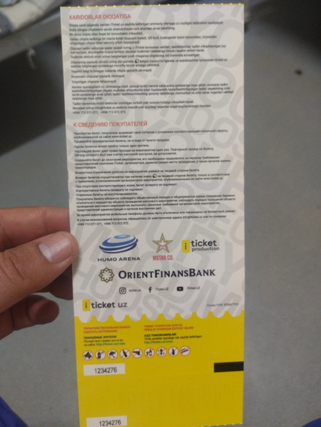 Xamdam sobirov kansertga bilet srocna sotiladi