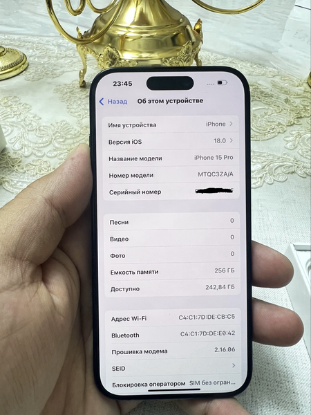iphone 15 pro 256gb Dual sim Z/AA