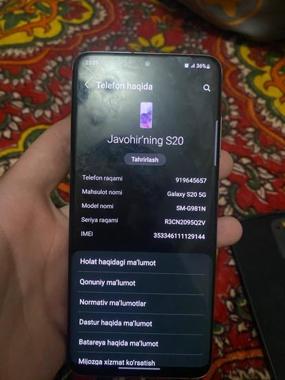Samsung S20 5G koreyski