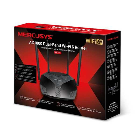 Mercusys MR70X AX1800 Двухдиапазонный Wi‑Fi 6 роутер
