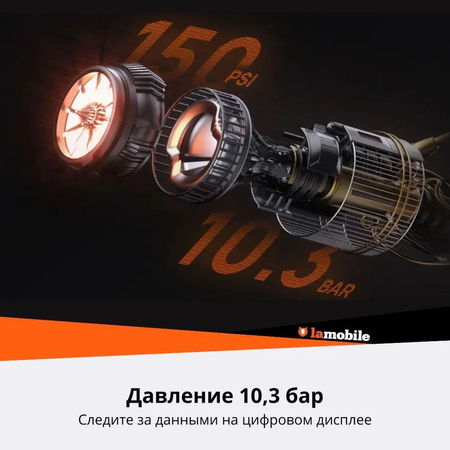Xiaomi 70mai Компрессор автомобильный, 110 Вт, 18 л/мин