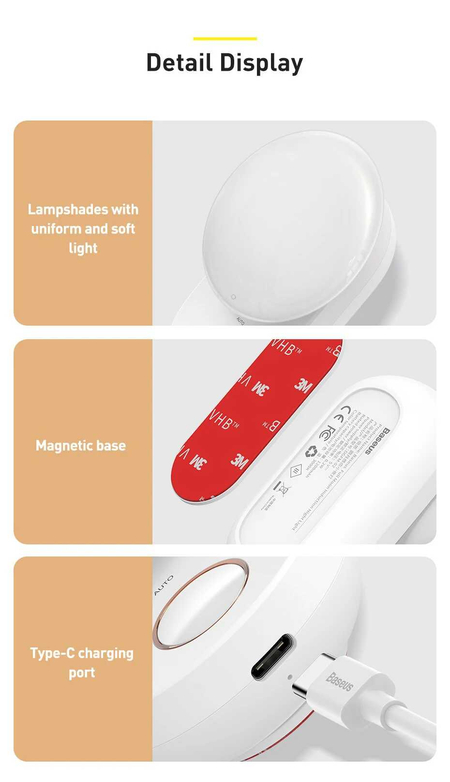 Baseus Sensor Full Moon Light Ночной Светильник с Датчиком Движения