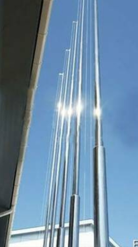 Перила из нержавейки stainless steel. Флагшток. Байрок.