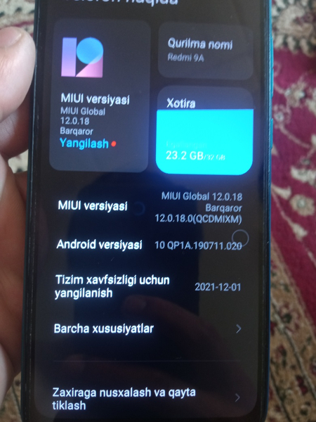 Redmi 9a 800min Tel zor iwlidi