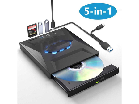 Внешний оптический привод для CD/DVD-рекордера USB/Type C
