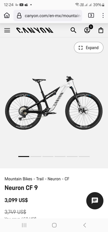 Canyon Neyron c f 9.0