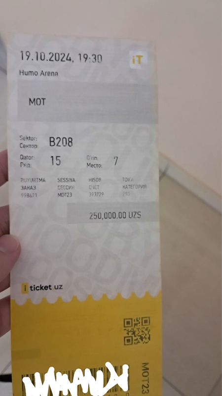 Продаю только 1 билет на концерт МОТ