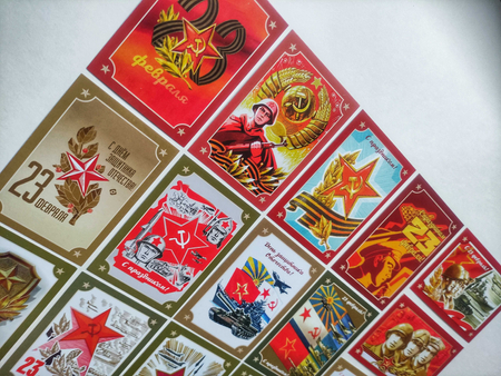 Советская Армия. Карточки Поздравительные.