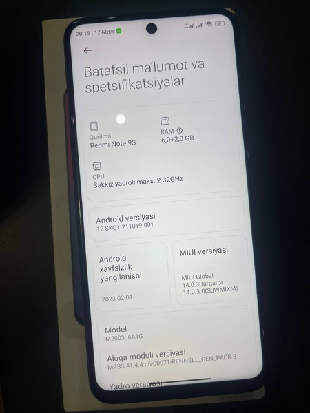 Redmi note 9s ideal