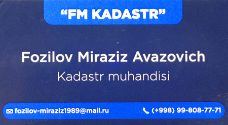 Uy-joy Kadastr xizmati