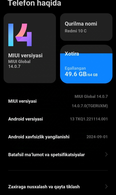 Redmi 10 C  4ga 64