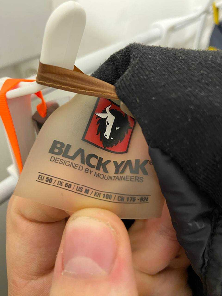 Гибридный пуховик Black Yak натуральный гусиный пух.