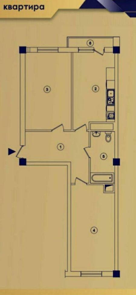Продаётся 90м² New Life 3/10/10 ор-р напротив АЛЬФРАГАНУС