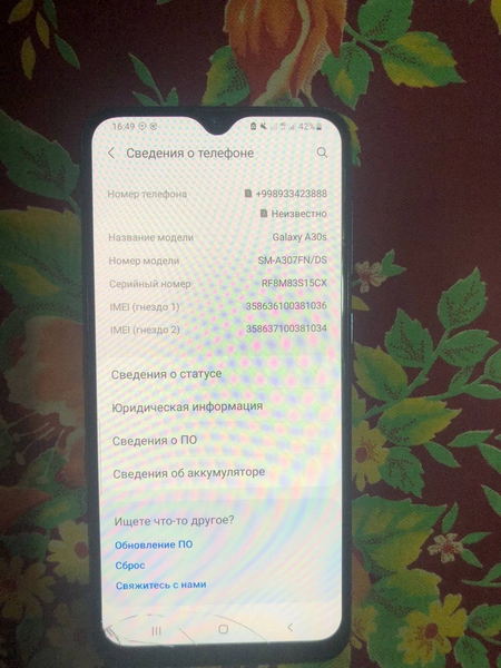 Samsung A30s ishlashi chotki