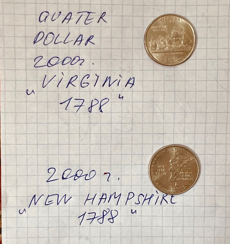 Монеты Доллар перевертыш от 1965 г Разные