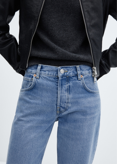 Mango mid- rise straight jeans