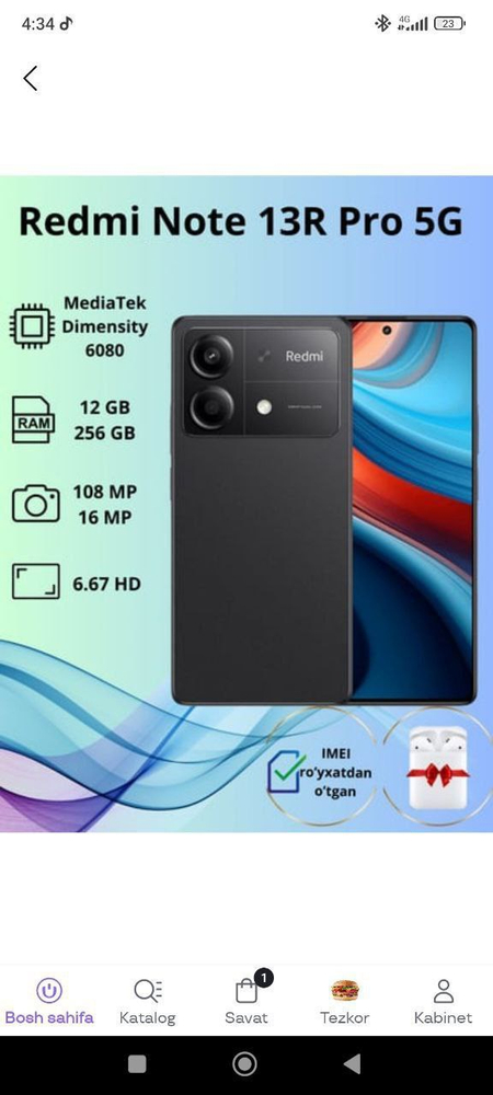Yengi bir oyli telefon 12+6/256 tali edial sastianna  oladigonla aloqa